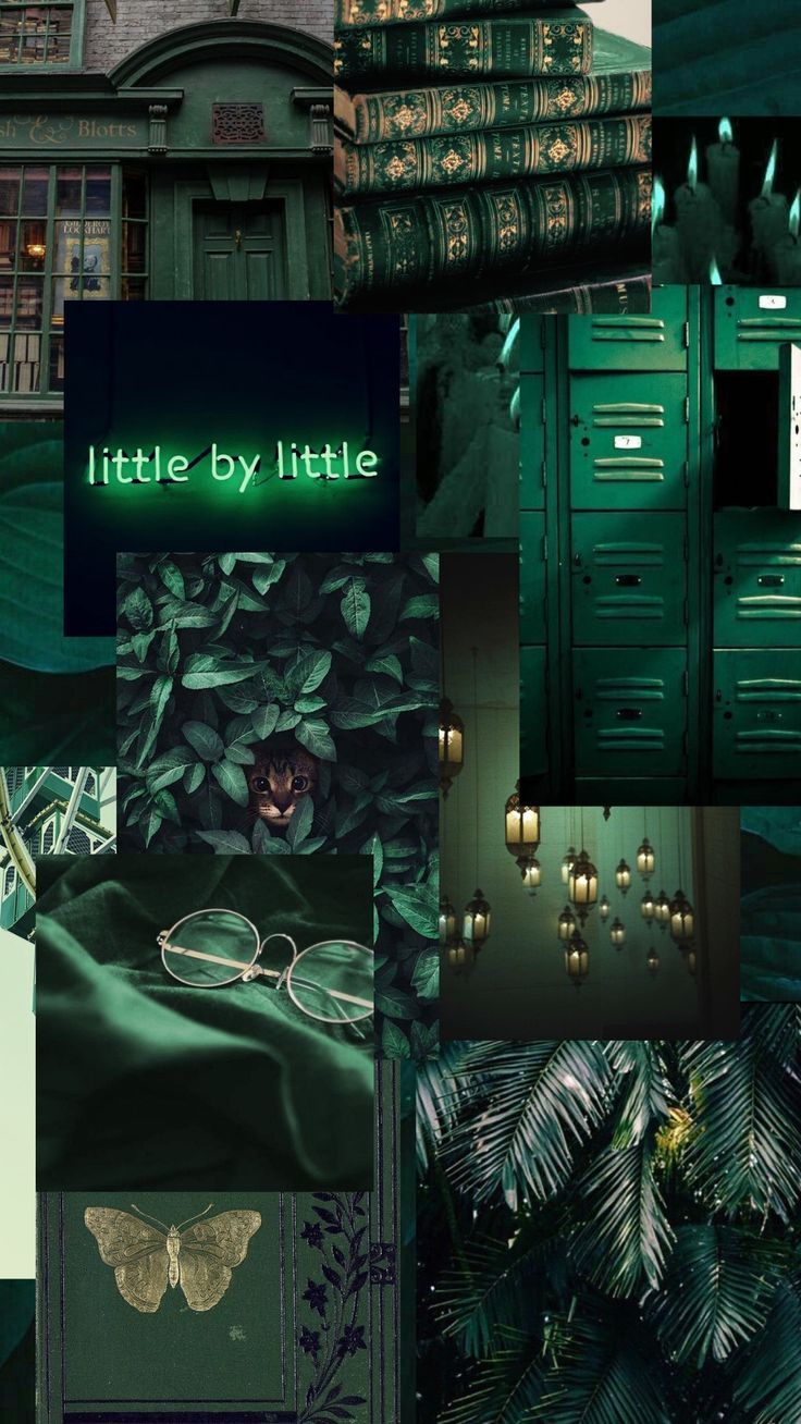 Dark Green Collage Wallpapers - Top Free Dark Green Collage Backgrounds ...
