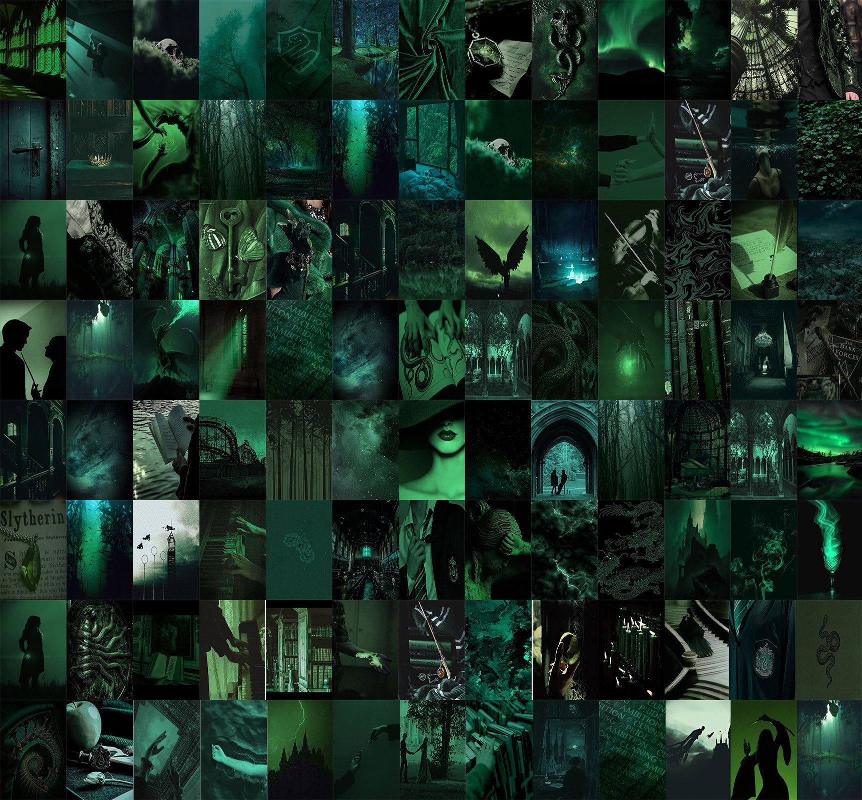 Dark Green Collage Wallpapers - Top Free Dark Green Collage Backgrounds ...