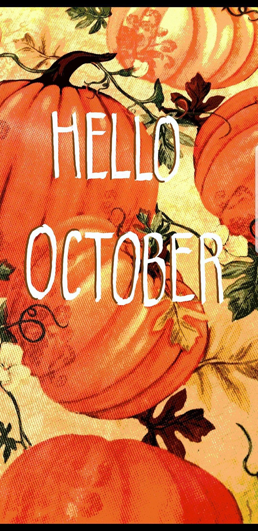 Hello October with Pumpkin Wallpapers - Top Free Hello October with ...