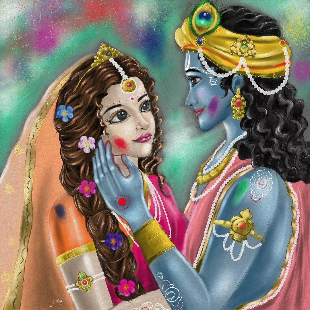 Radha Krishna Holi Wallpapers - Top Free Radha Krishna Holi Backgrounds - WallpaperAccess