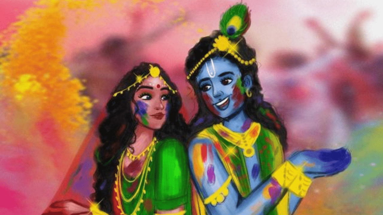 Radha Krishna Holi Wallpapers - Top Free Radha Krishna Holi Backgrounds - WallpaperAccess