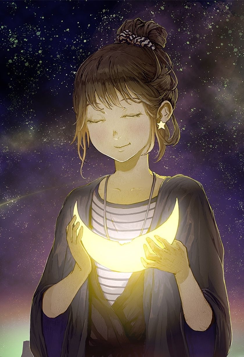 Moon and Girl Wallpapers - Top Free Moon and Girl Backgrounds ...