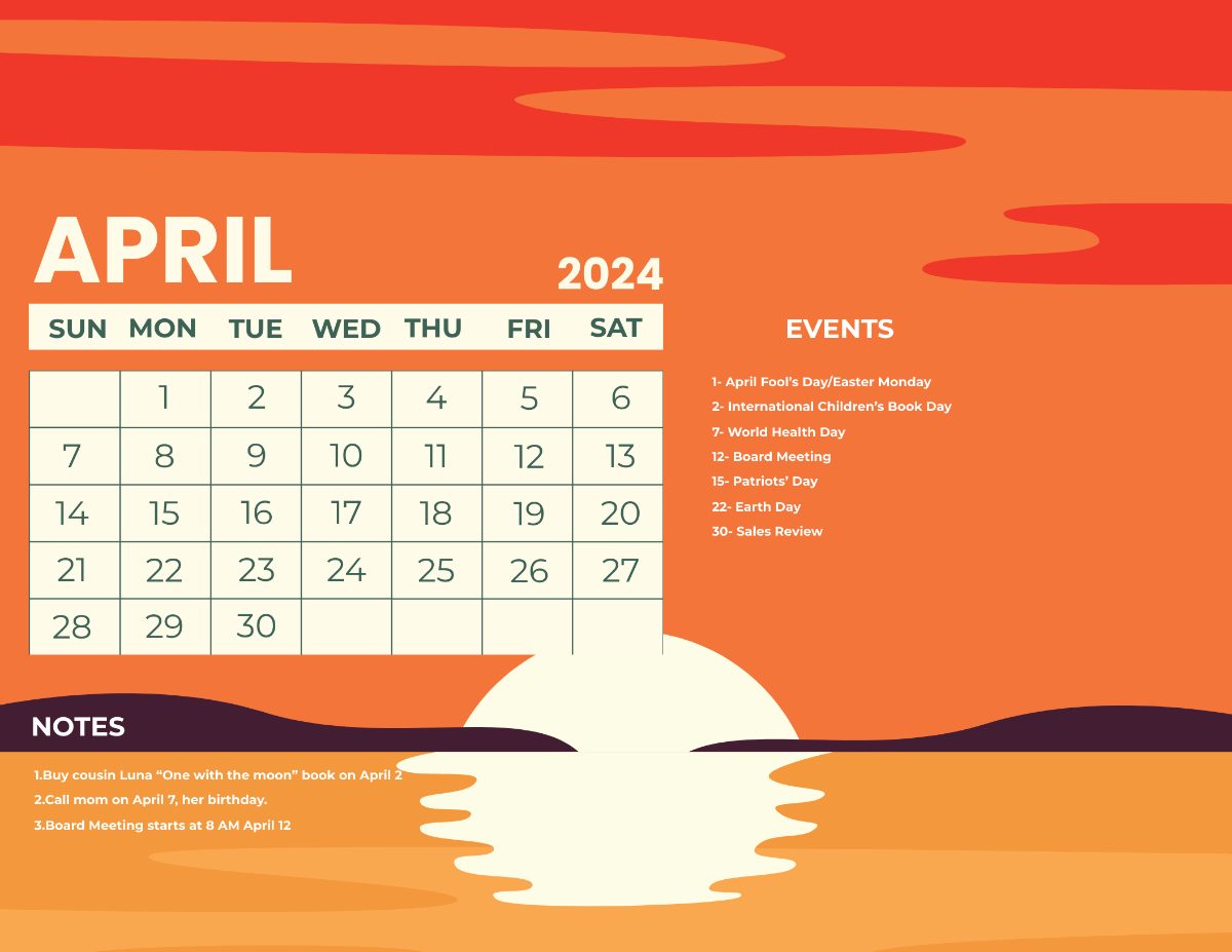 April 2024 Calendar Wallpapers - Top Free April 2024 Calendar ...