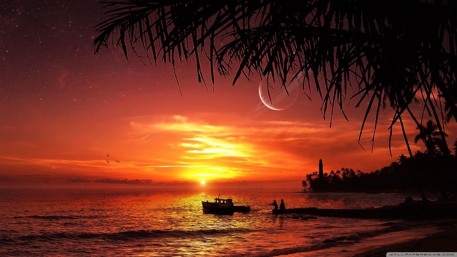 Summer Sunset Lighthouse Desktop Wallpapers - Top Free Summer Sunset ...