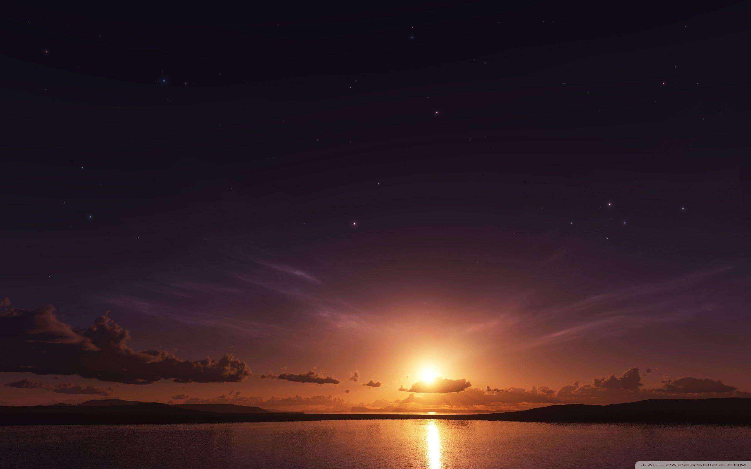 Sunset Night Sky Desktop Wallpapers - Top Free Sunset Night Sky Desktop ...
