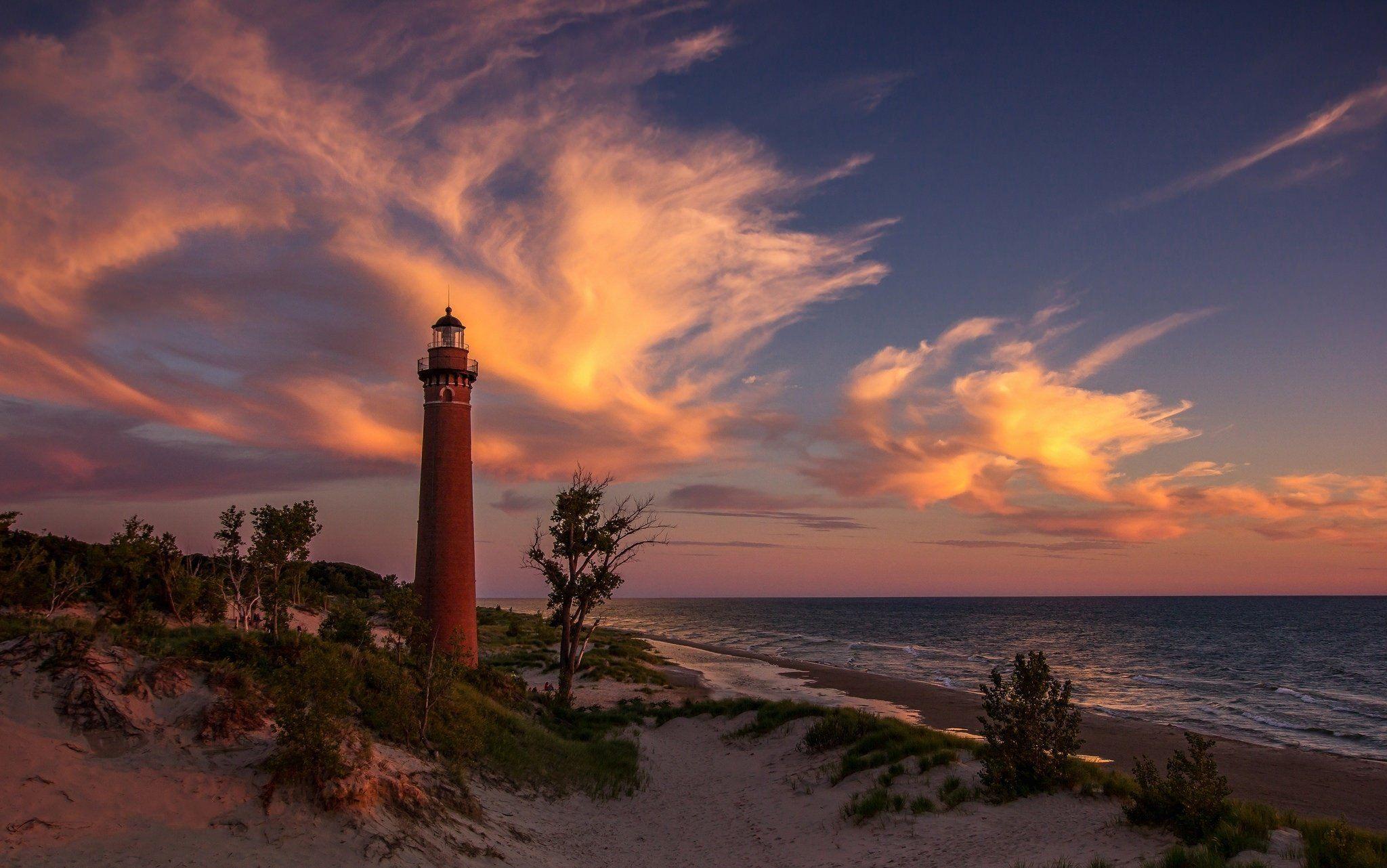 Summer Sunset Lighthouse Desktop Wallpapers - Top Free Summer Sunset ...