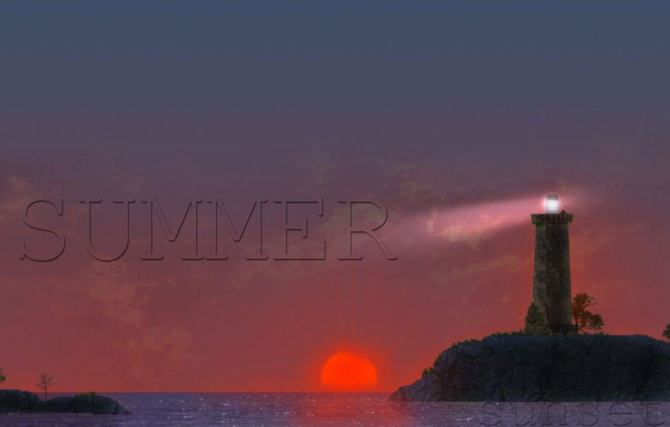 Summer Sunset Lighthouse Desktop Wallpapers - Top Free Summer Sunset ...
