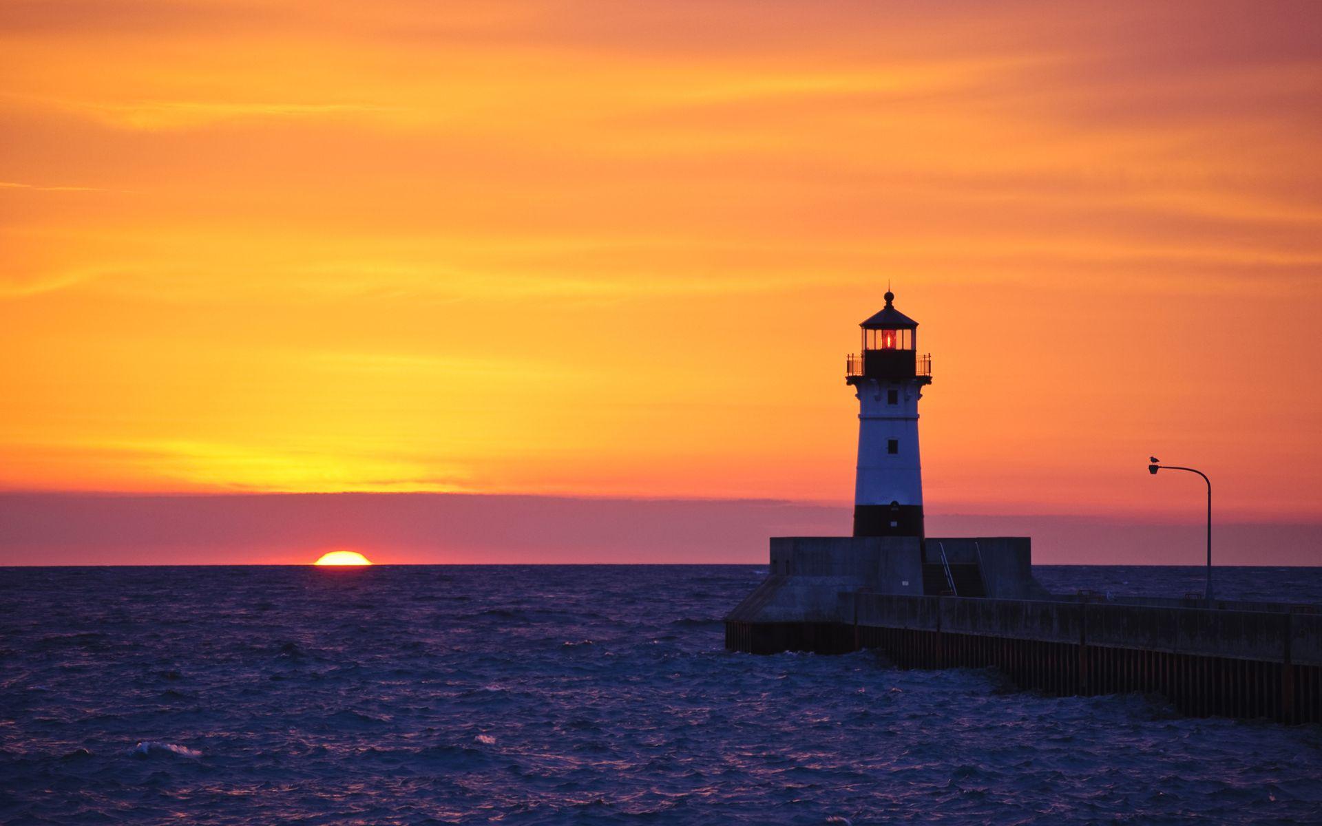 Summer Sunset Lighthouse Desktop Wallpapers - Top Free Summer Sunset ...