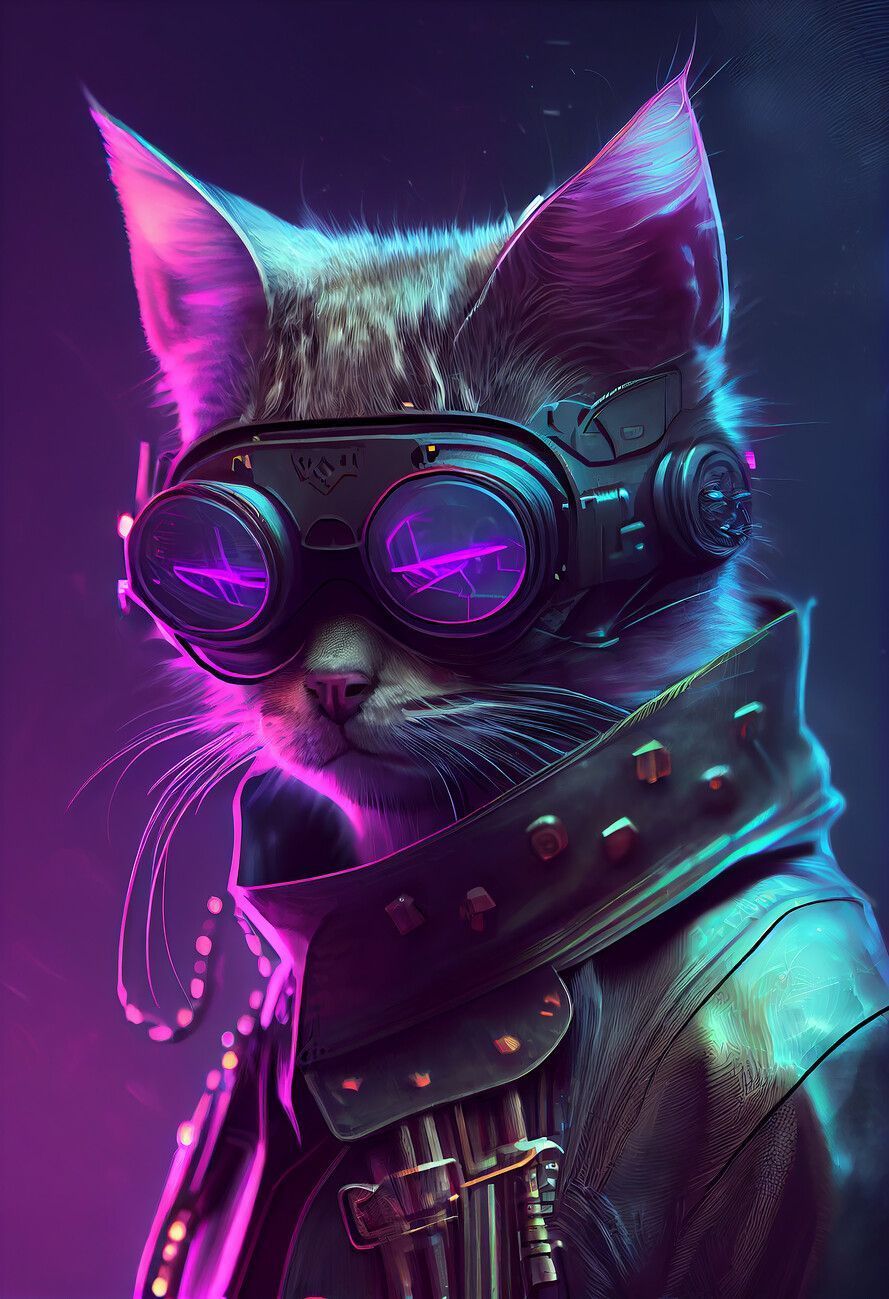 Cyberpunk Cat Wallpapers - Top Free Cyberpunk Cat Backgrounds ...