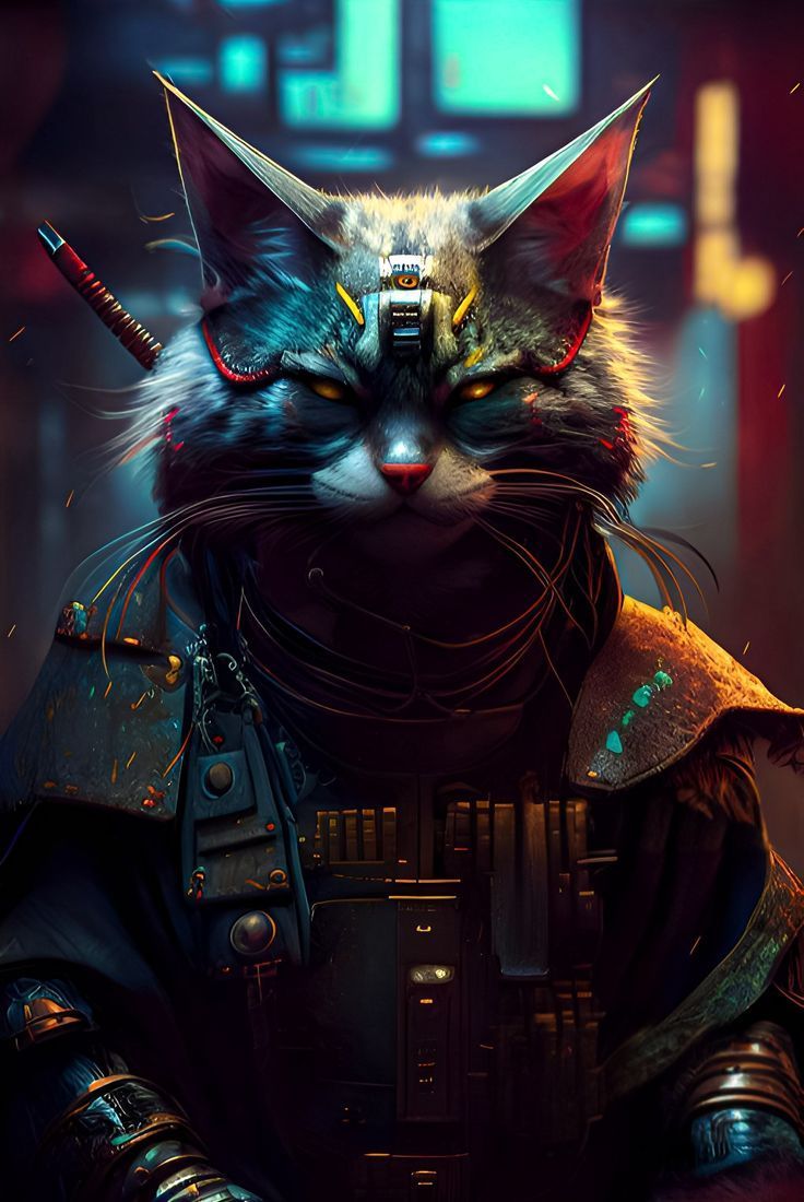 Cyberpunk Cat Wallpapers - Top Free Cyberpunk Cat Backgrounds ...
