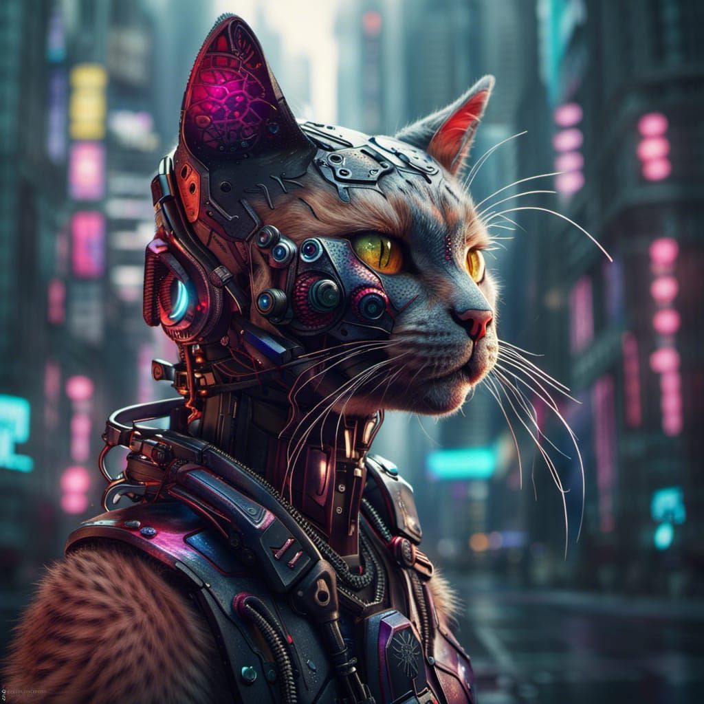 Cyberpunk Cat Wallpapers - Top Free Cyberpunk Cat Backgrounds ...