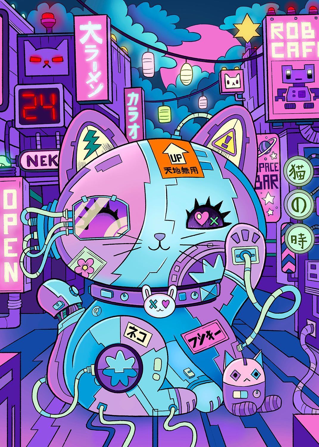 Cyberpunk Cat Wallpapers - Top Free Cyberpunk Cat Backgrounds ...