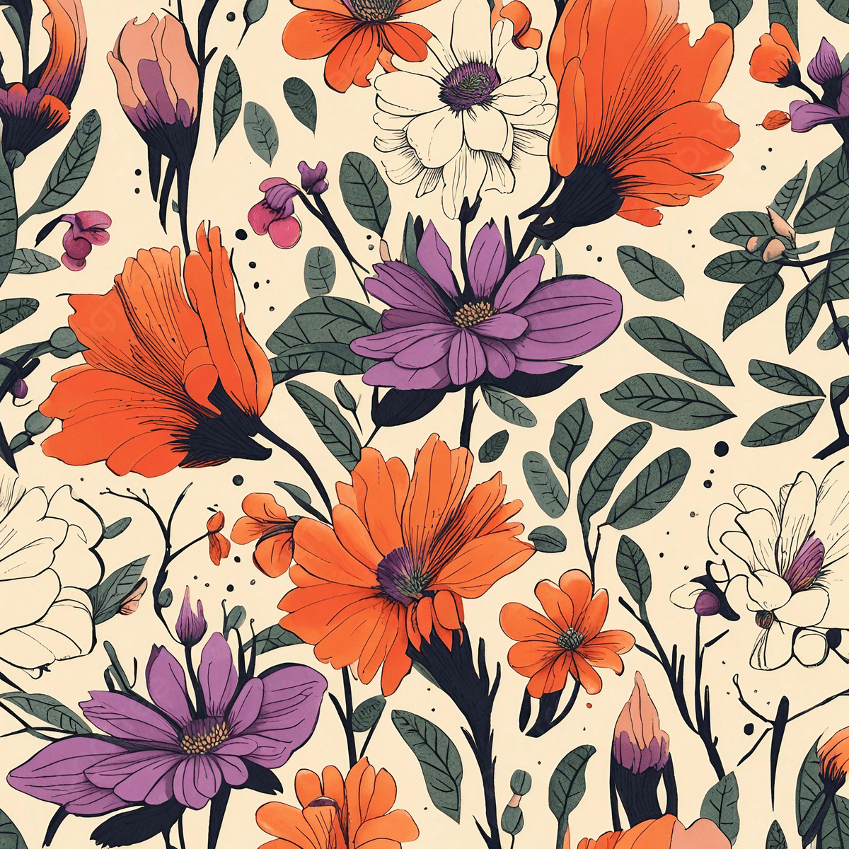 Drawn Flowers Wallpapers - Top Free Drawn Flowers Backgrounds ...