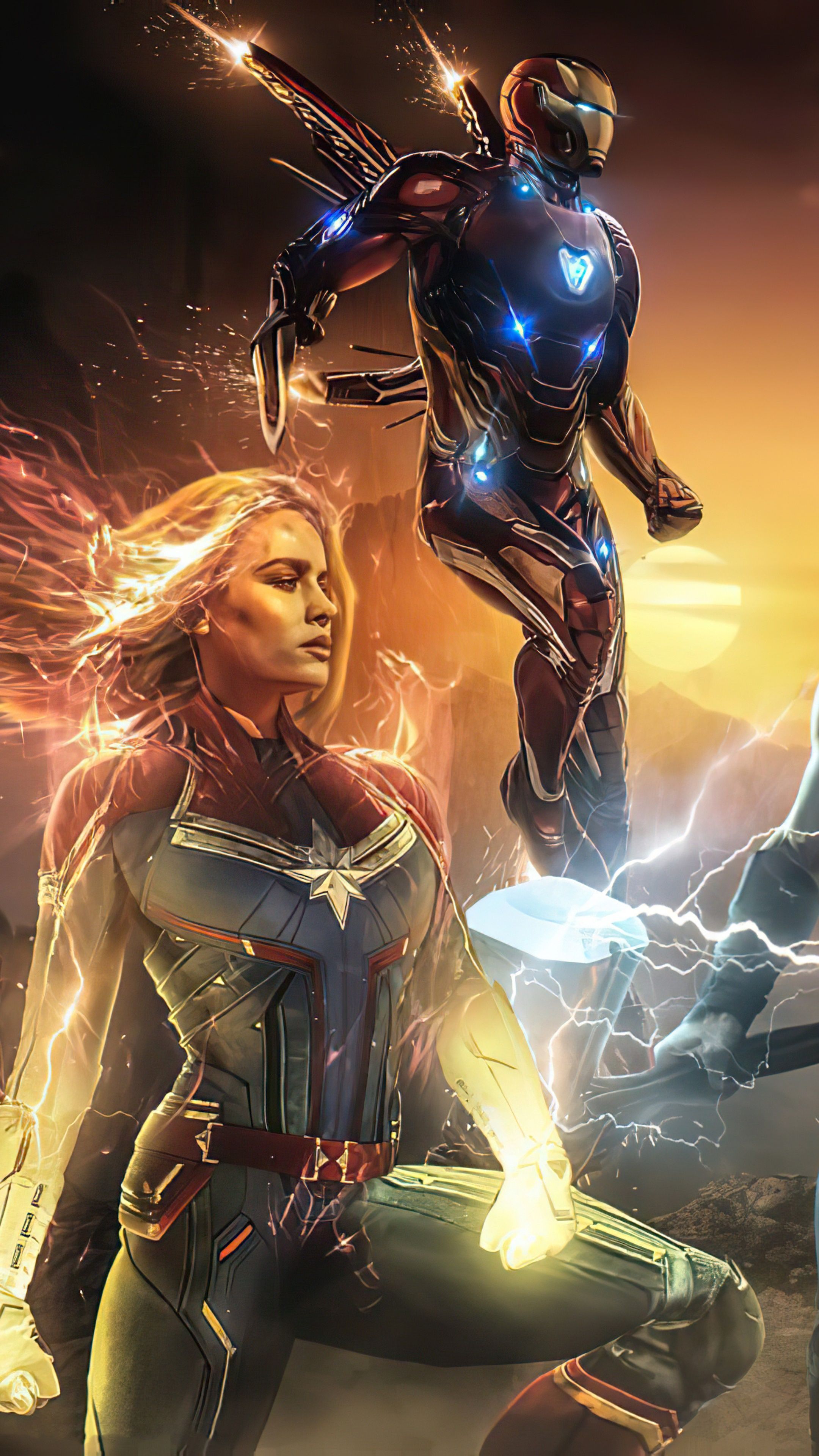 Thor and Captain Marvel Wallpapers - Top Free Thor and Captain Marvel ...