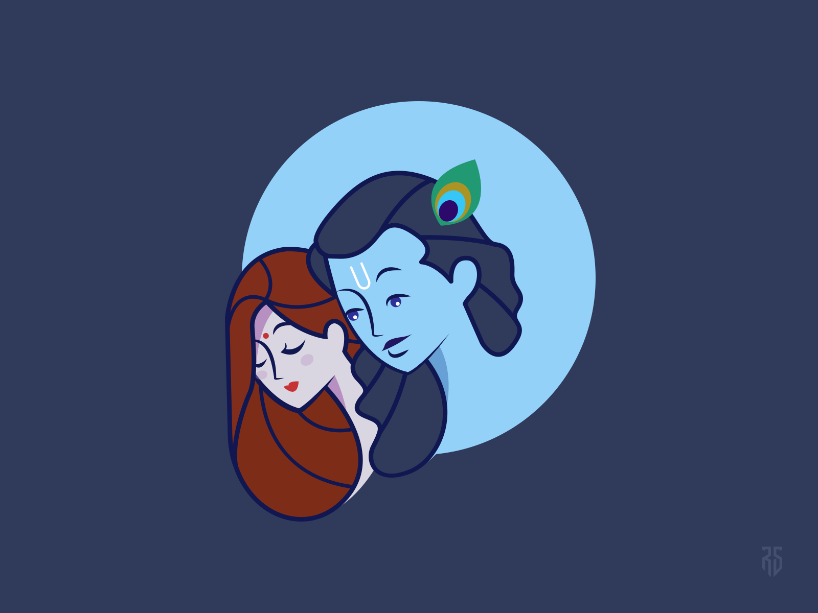 Krishna Minimal Wallpapers - Top Free Krishna Minimal Backgrounds ...