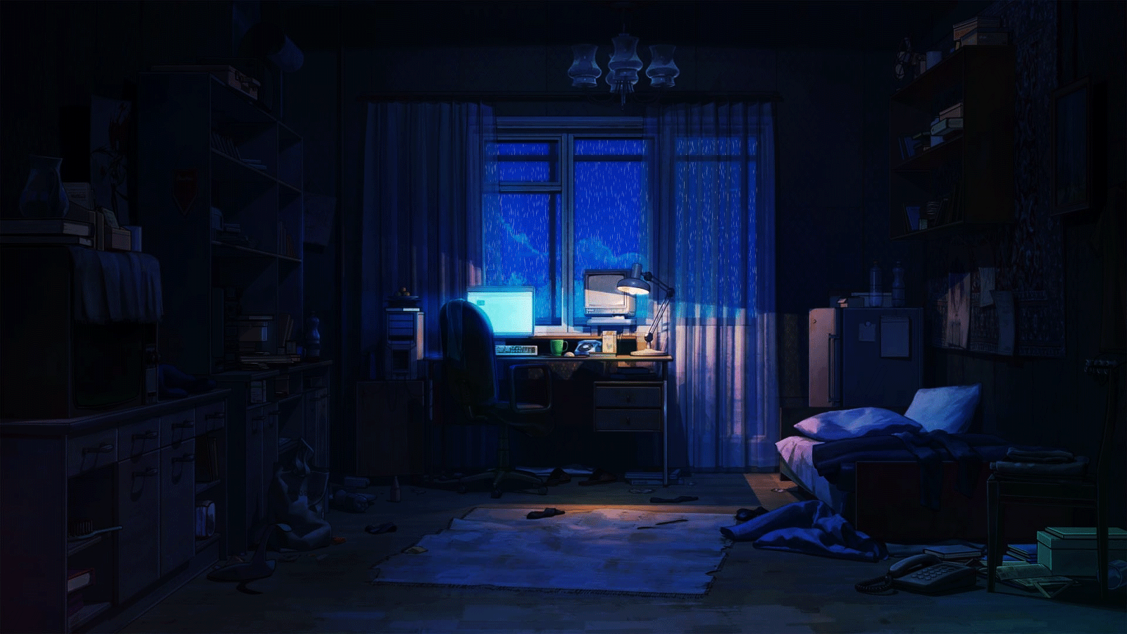 Anime Room Night Wallpapers - Top Free Anime Room Night Backgrounds ...