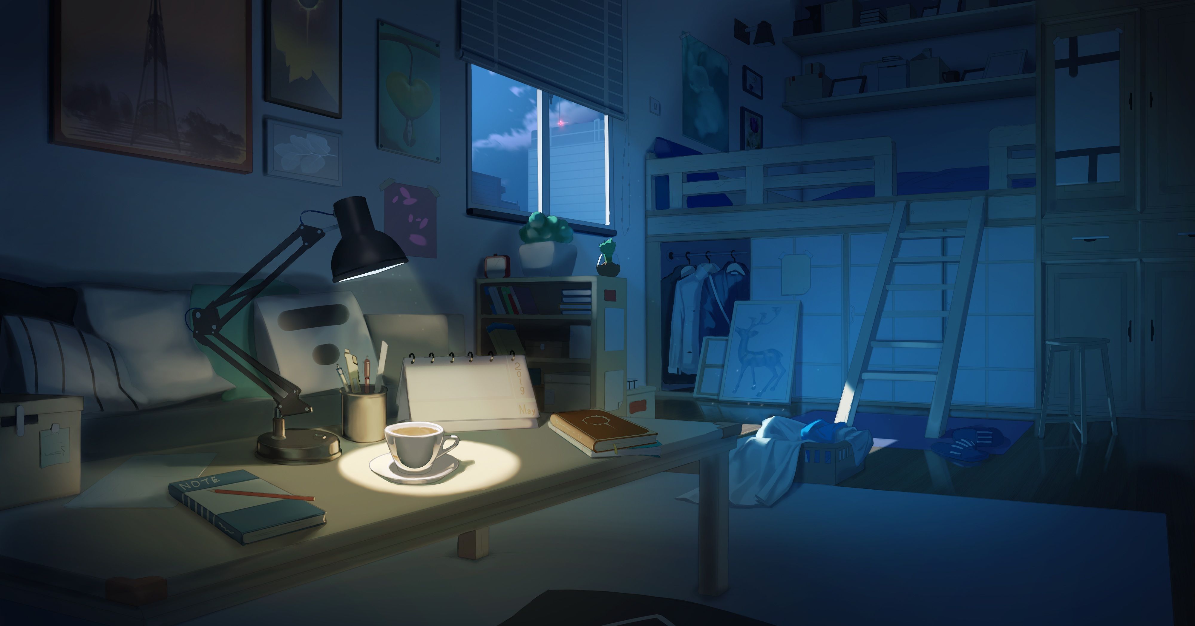 Anime Room Night Wallpapers - Top Free Anime Room Night Backgrounds ...