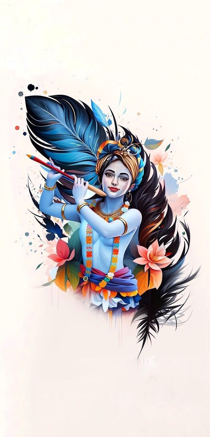 Krishna Drawing Wallpapers - Top Free Krishna Drawing Backgrounds ...