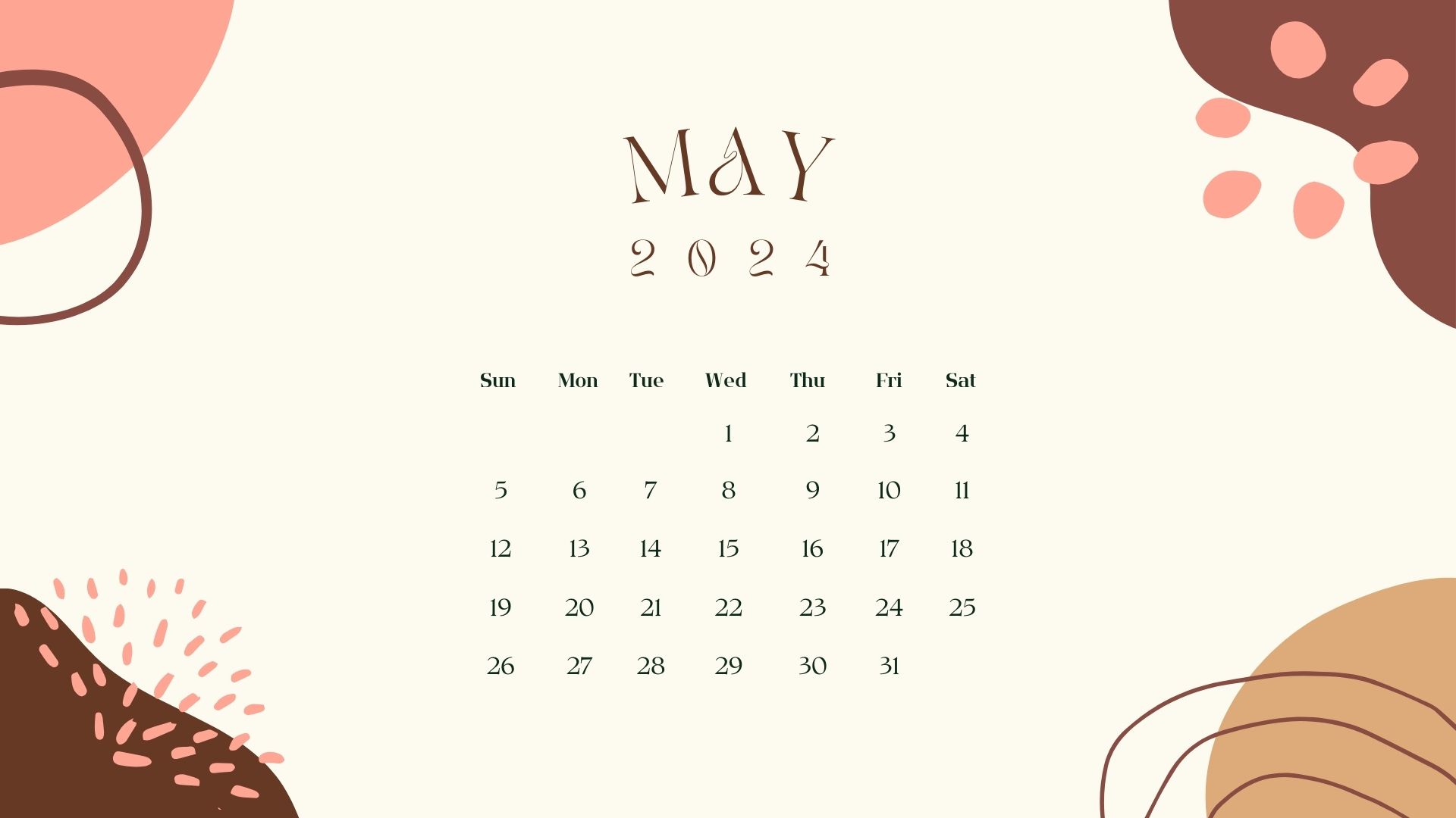 May 2024 Calendar Wallpapers - Top Free May 2024 Calendar Backgrounds ...