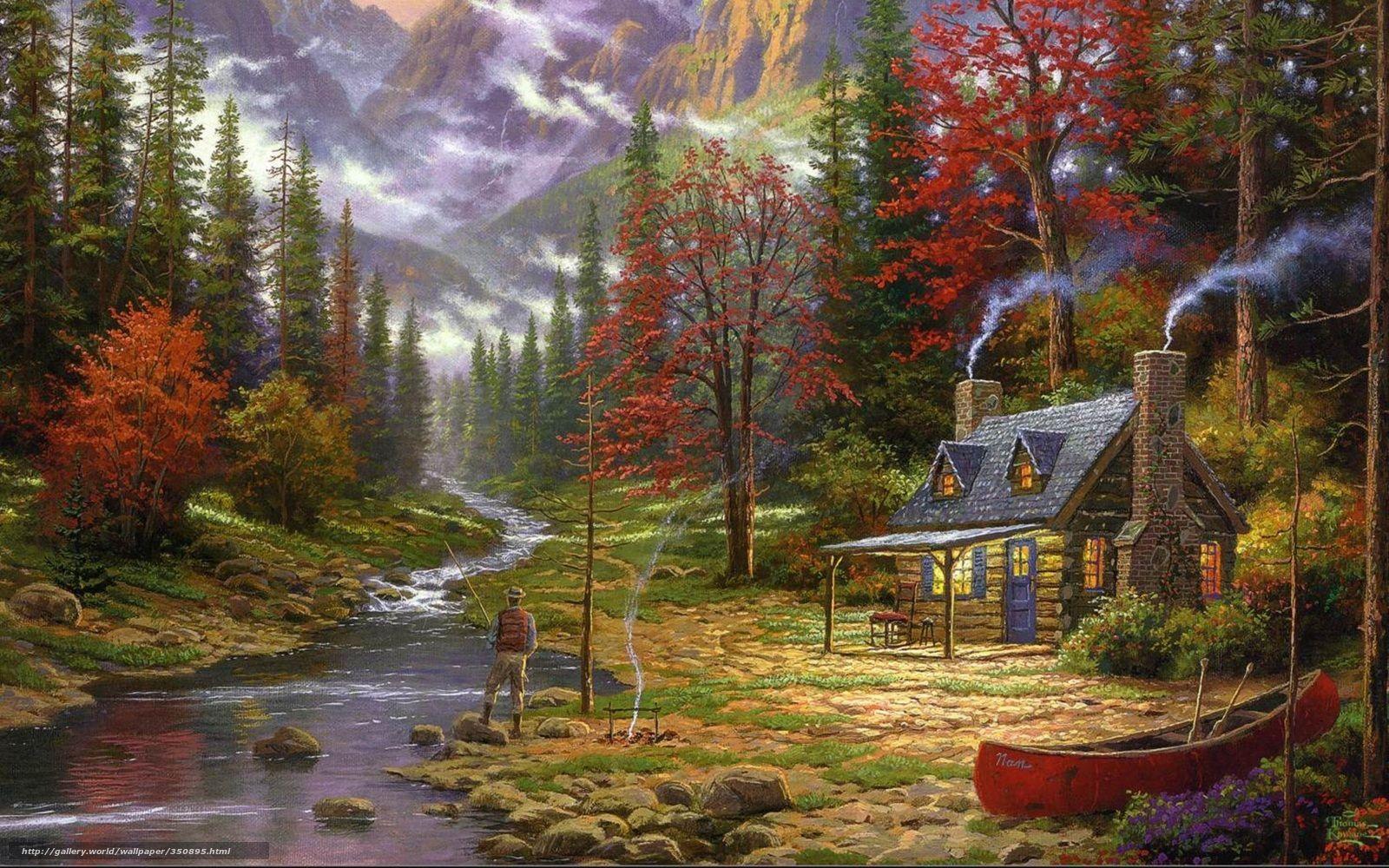 Thomas Kinkade Autumn Desktop Wallpapers - Top Free Thomas Kinkade ...