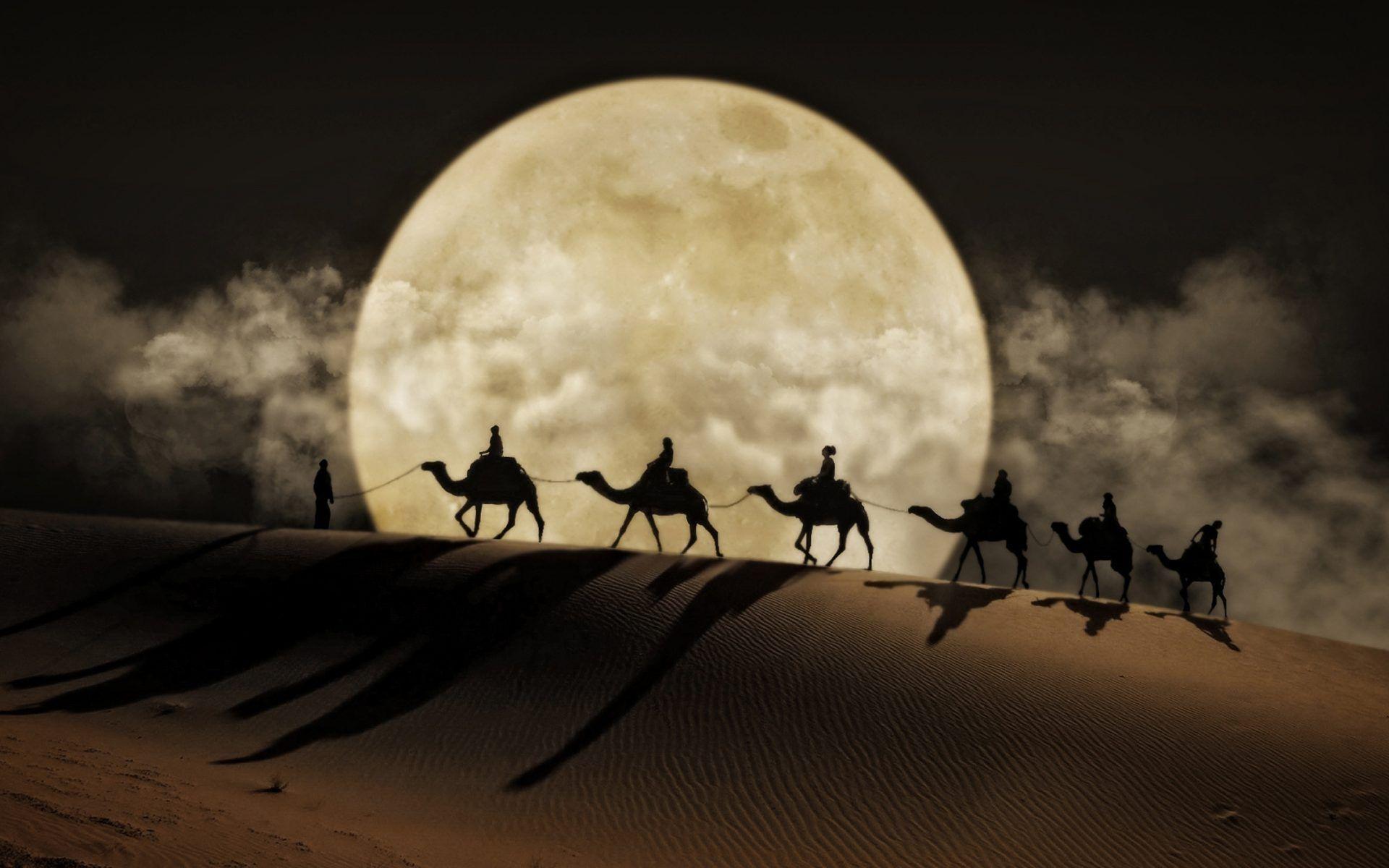 Desert Moon Wallpapers - Top Free Desert Moon Backgrounds - WallpaperAccess