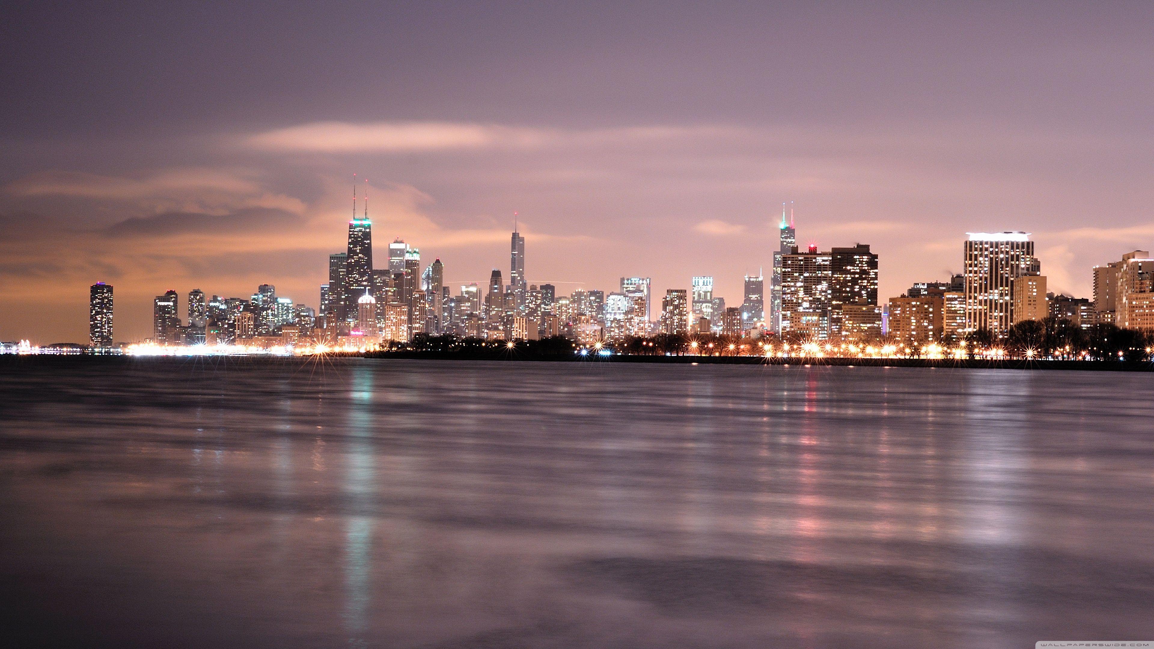 Chicago Night Skyline Wallpapers - Top Free Chicago Night Skyline ...