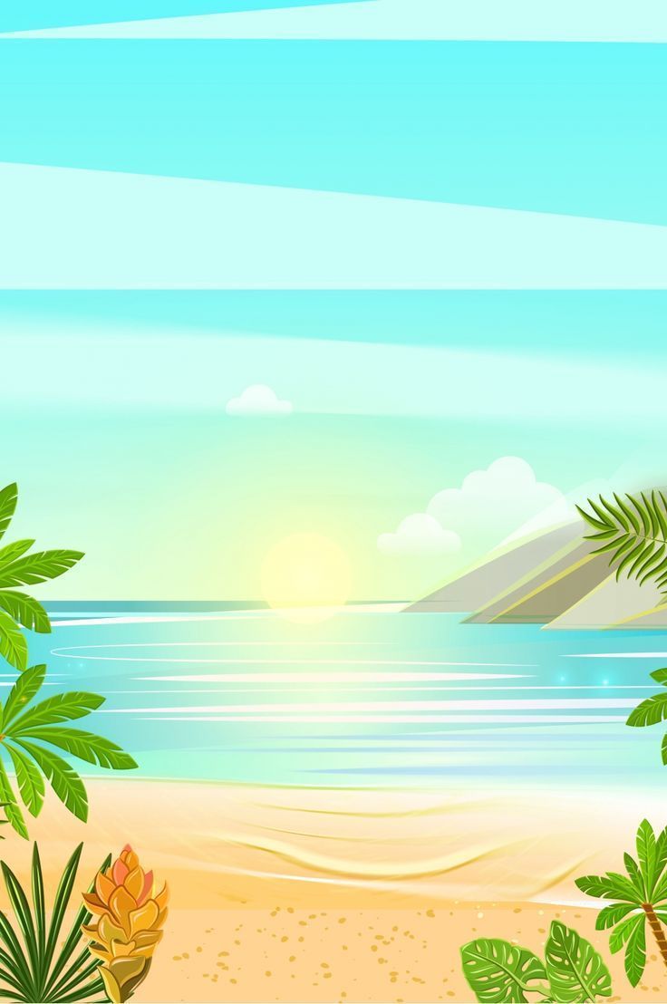 Beach Illustration Wallpapers - Top Free Beach Illustration Backgrounds ...