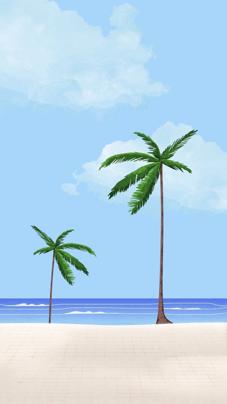 Beach Illustration Wallpapers - Top Free Beach Illustration Backgrounds ...