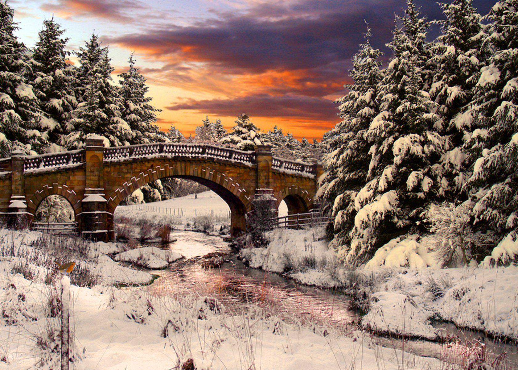 Winter Bridge Wallpapers - Top Free Winter Bridge Backgrounds ...