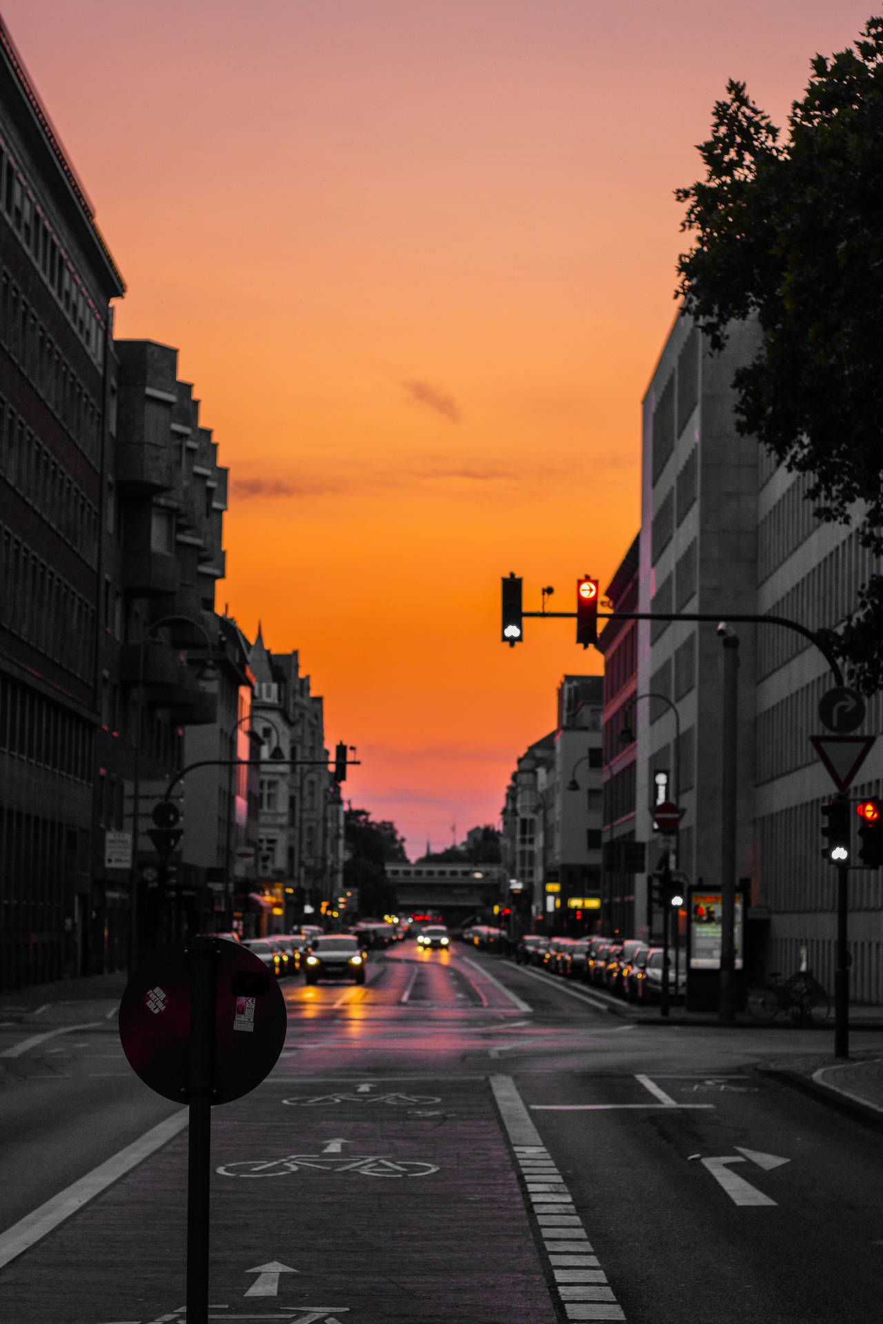 Street Sunset Wallpapers - Top Free Street Sunset Backgrounds ...