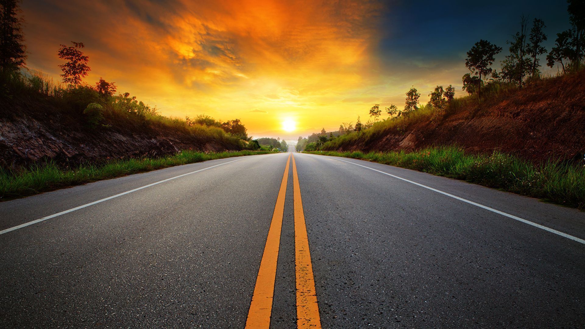 Street Sunset Wallpapers - Top Free Street Sunset Backgrounds ...