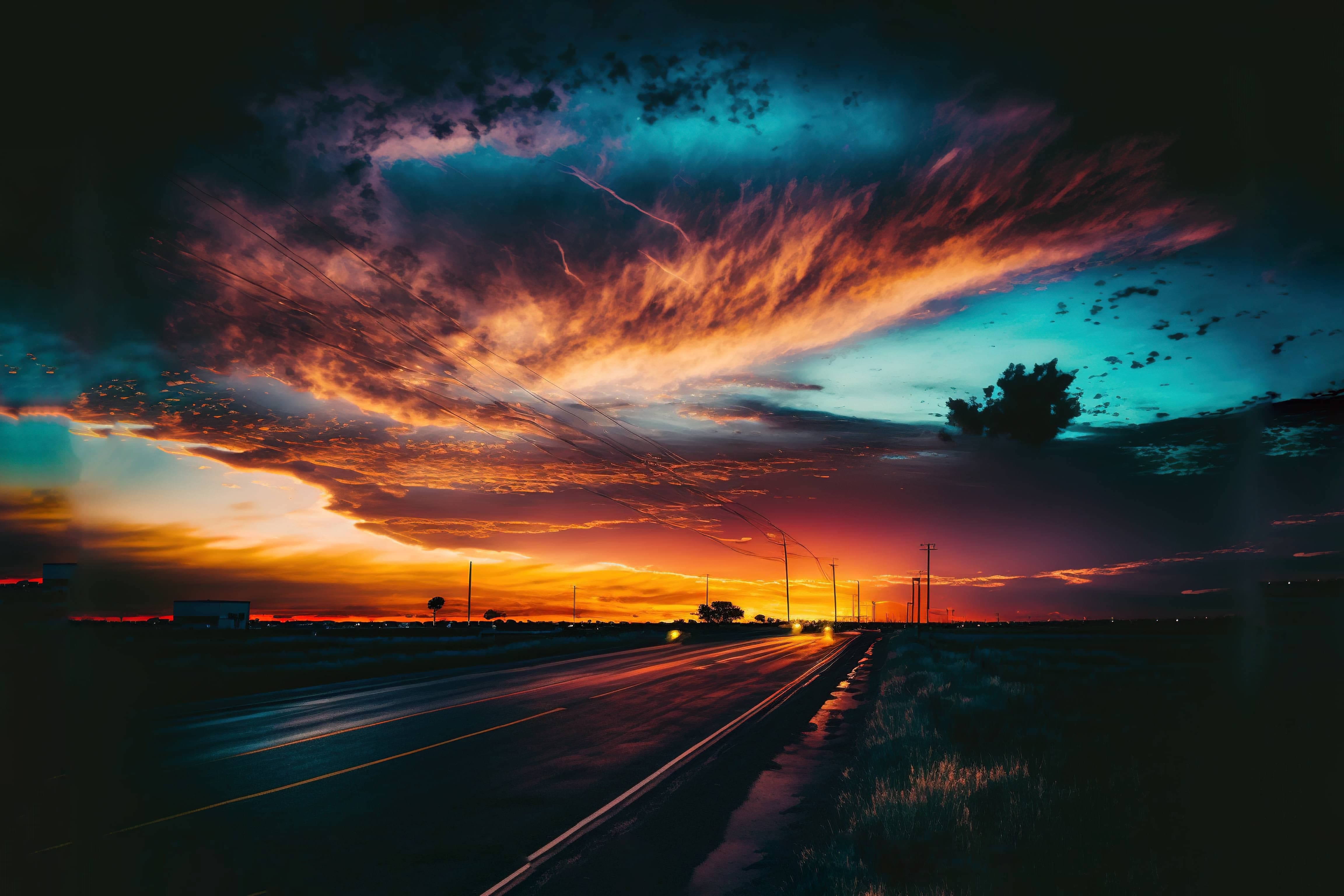 Street Sunset Wallpapers - Top Free Street Sunset Backgrounds ...