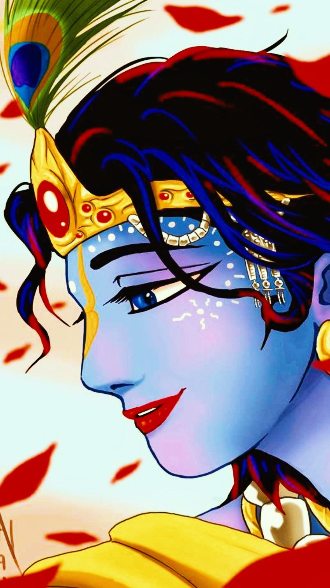 Lord Krishna Anime Wallpapers - Top Free Lord Krishna Anime Backgrounds ...