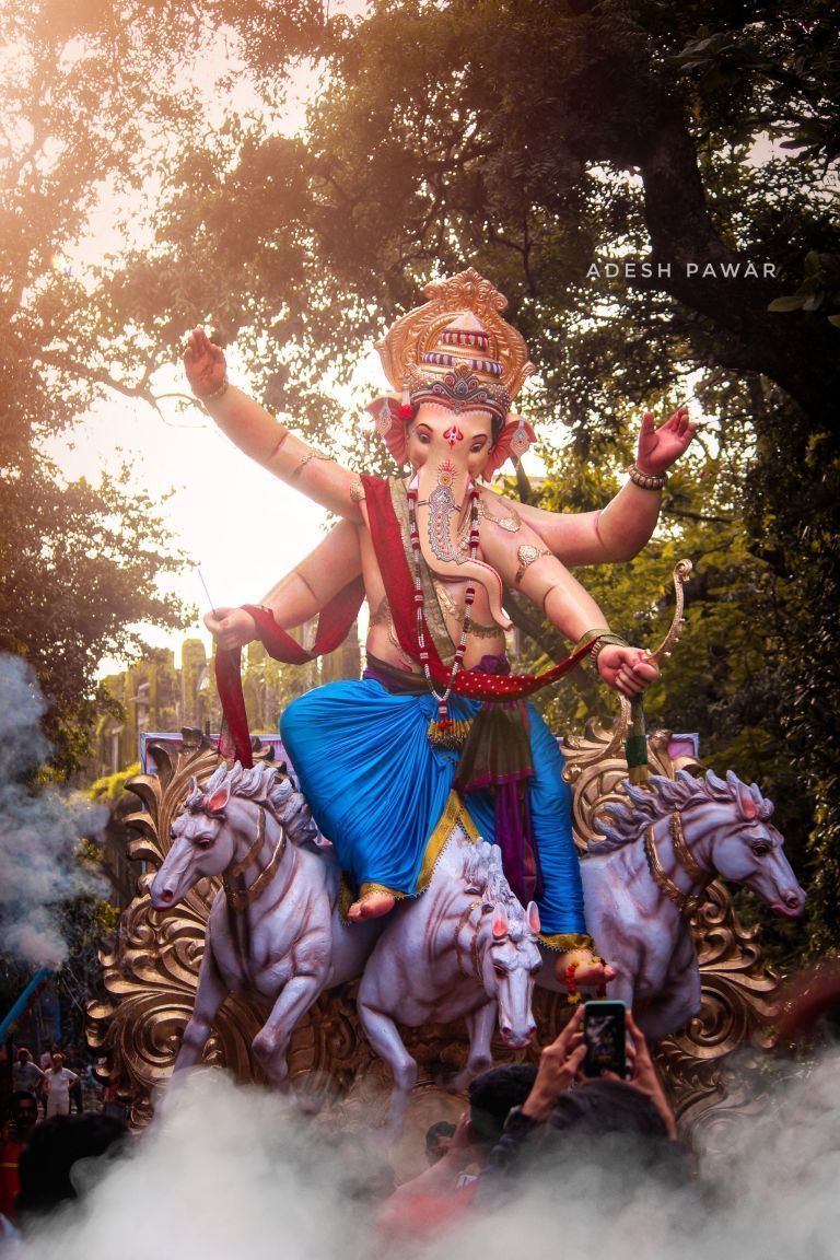 Mumbai Ganpati Wallpapers - Top Free Mumbai Ganpati Backgrounds - WallpaperAccess