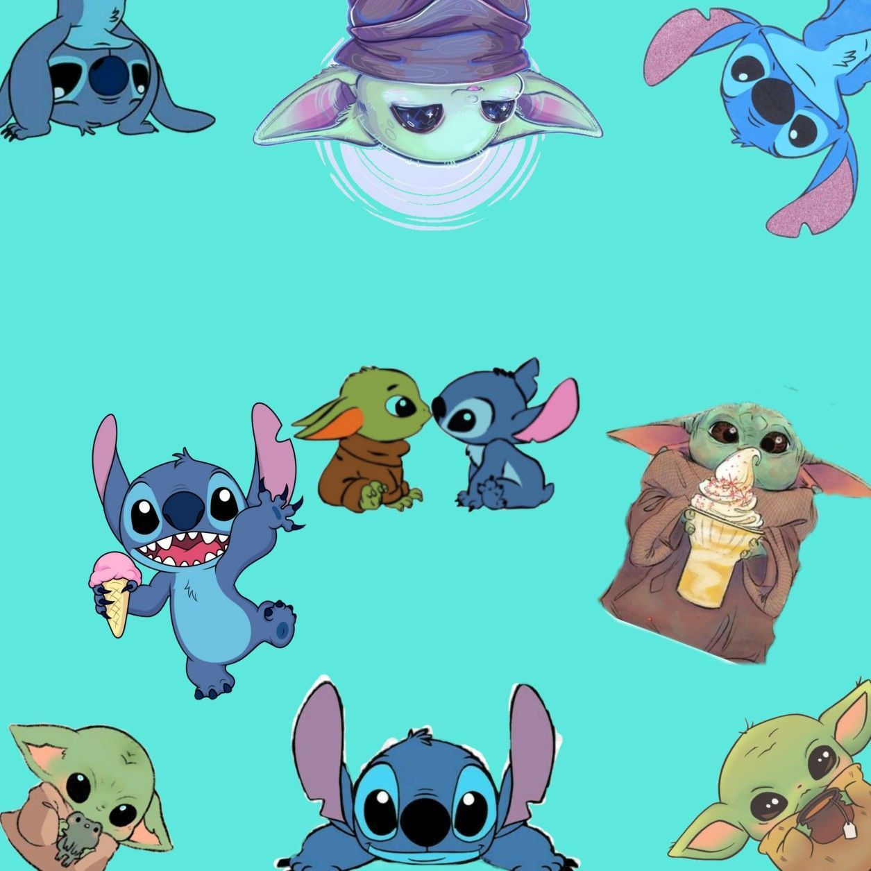 Baby Yoda and Stitch Wallpapers - Top Free Baby Yoda and Stitch ...