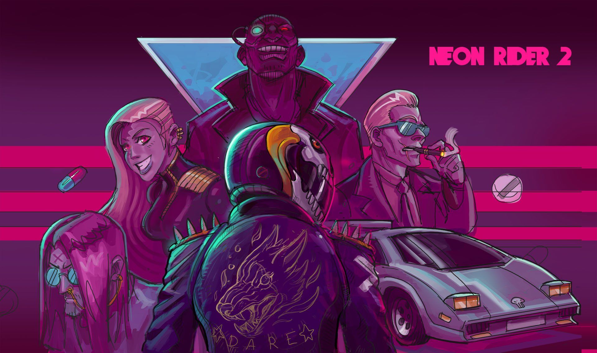 Neon Rider Wallpapers - Top Free Neon Rider Backgrounds - WallpaperAccess