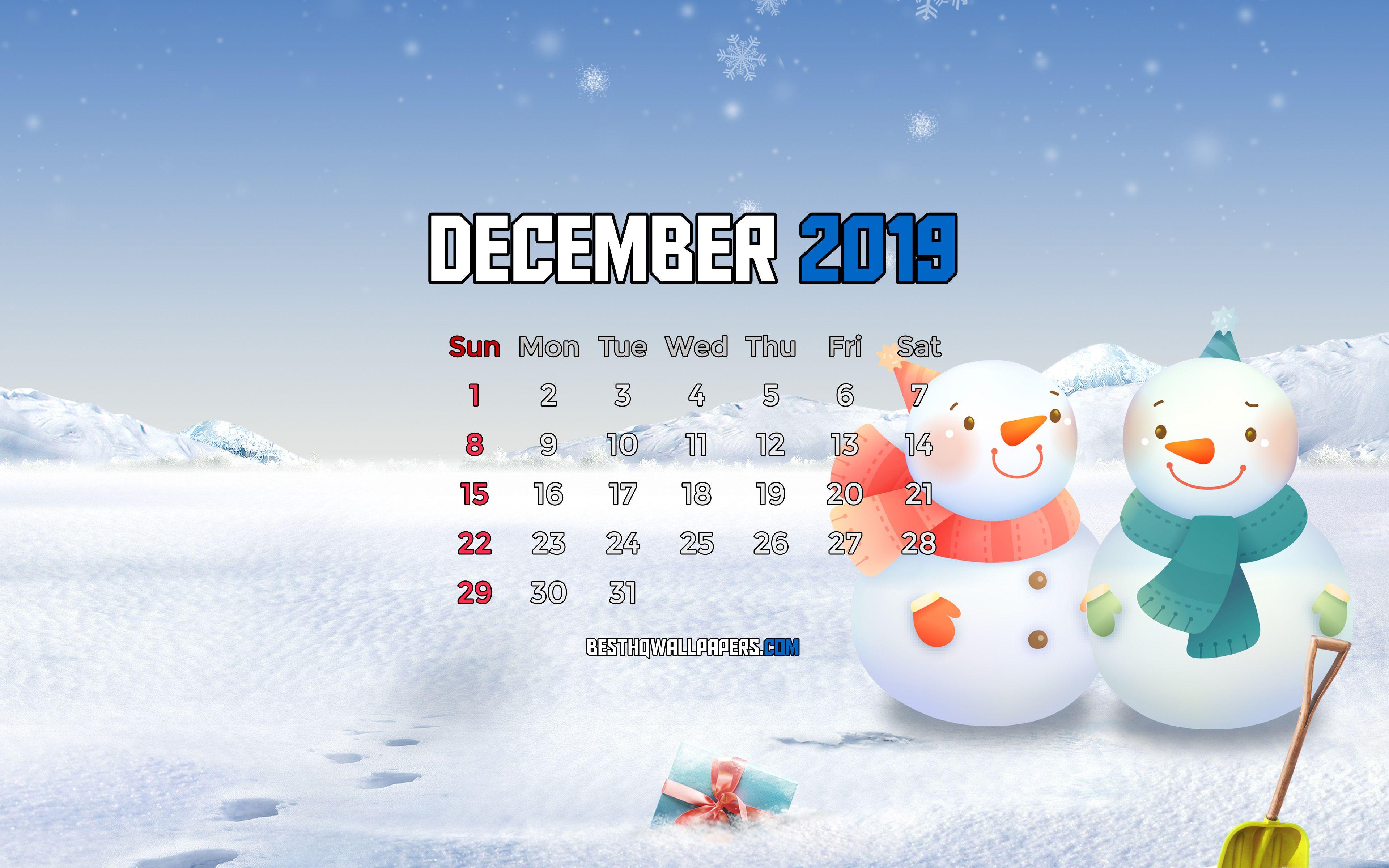 December 2019 Calendar Wallpapers - Top Free December 2019 Calendar ...