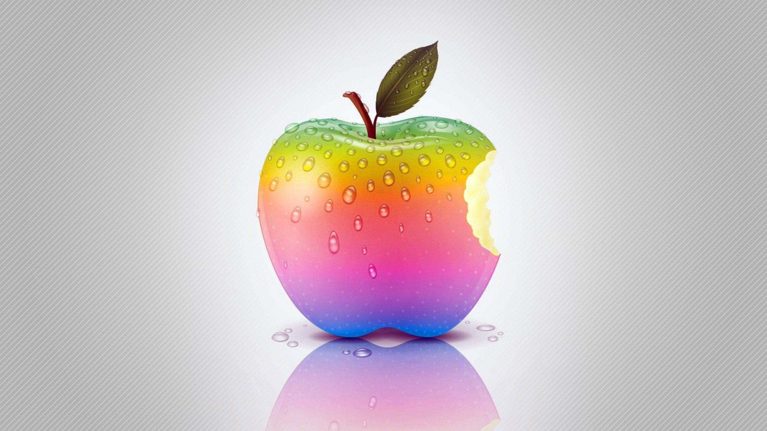 Rainbow Apple Wallpapers - Top Free Rainbow Apple Backgrounds - WallpaperAccess