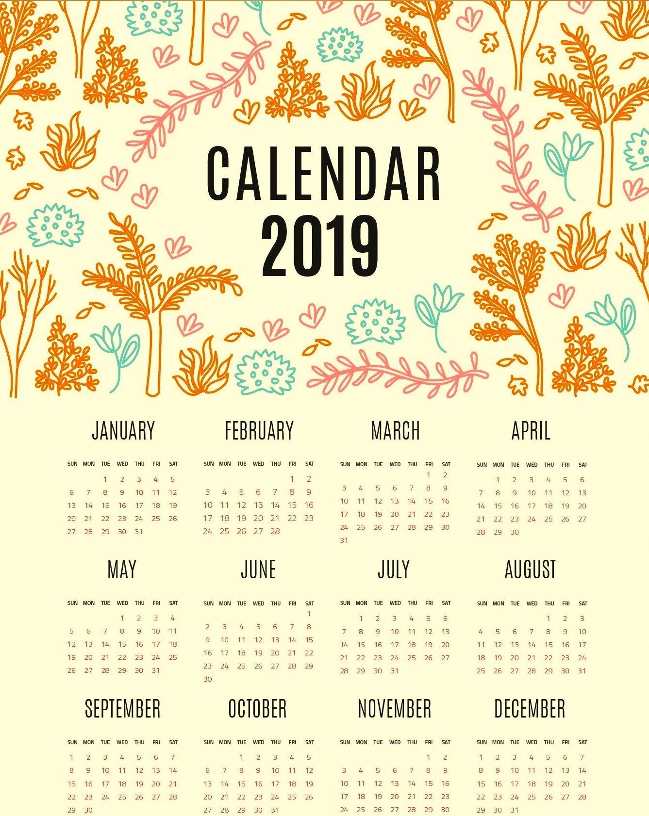 2019 Calendar Wallpapers - Top Free 2019 Calendar Backgrounds ...
