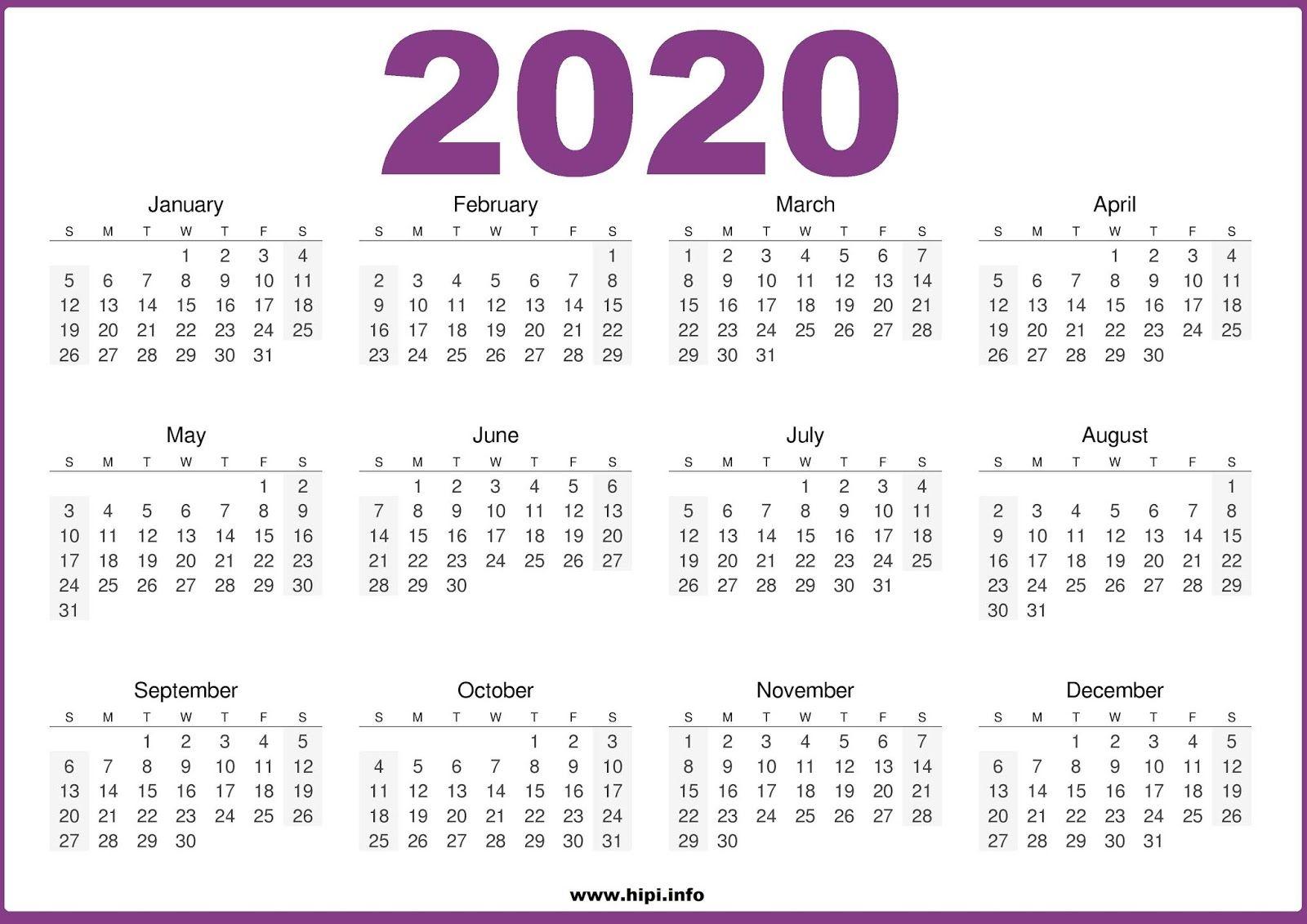 2020 Calendar Wallpapers - Top Free 2020 Calendar Backgrounds ...