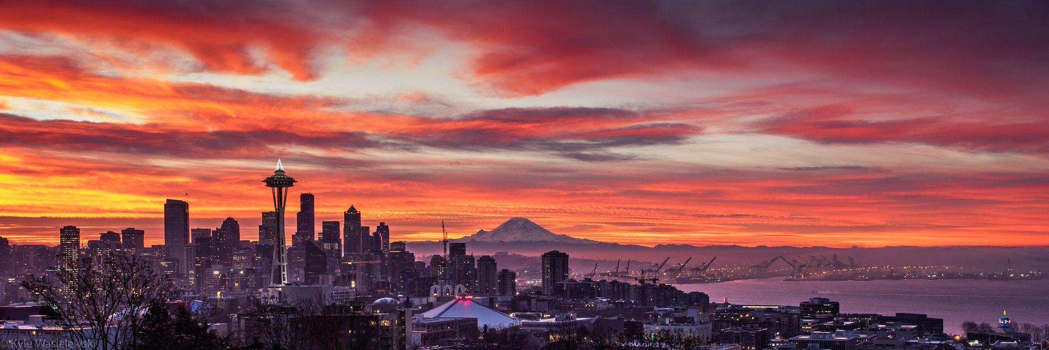 Seattle Sunset Wallpapers - Top Free Seattle Sunset Backgrounds ...