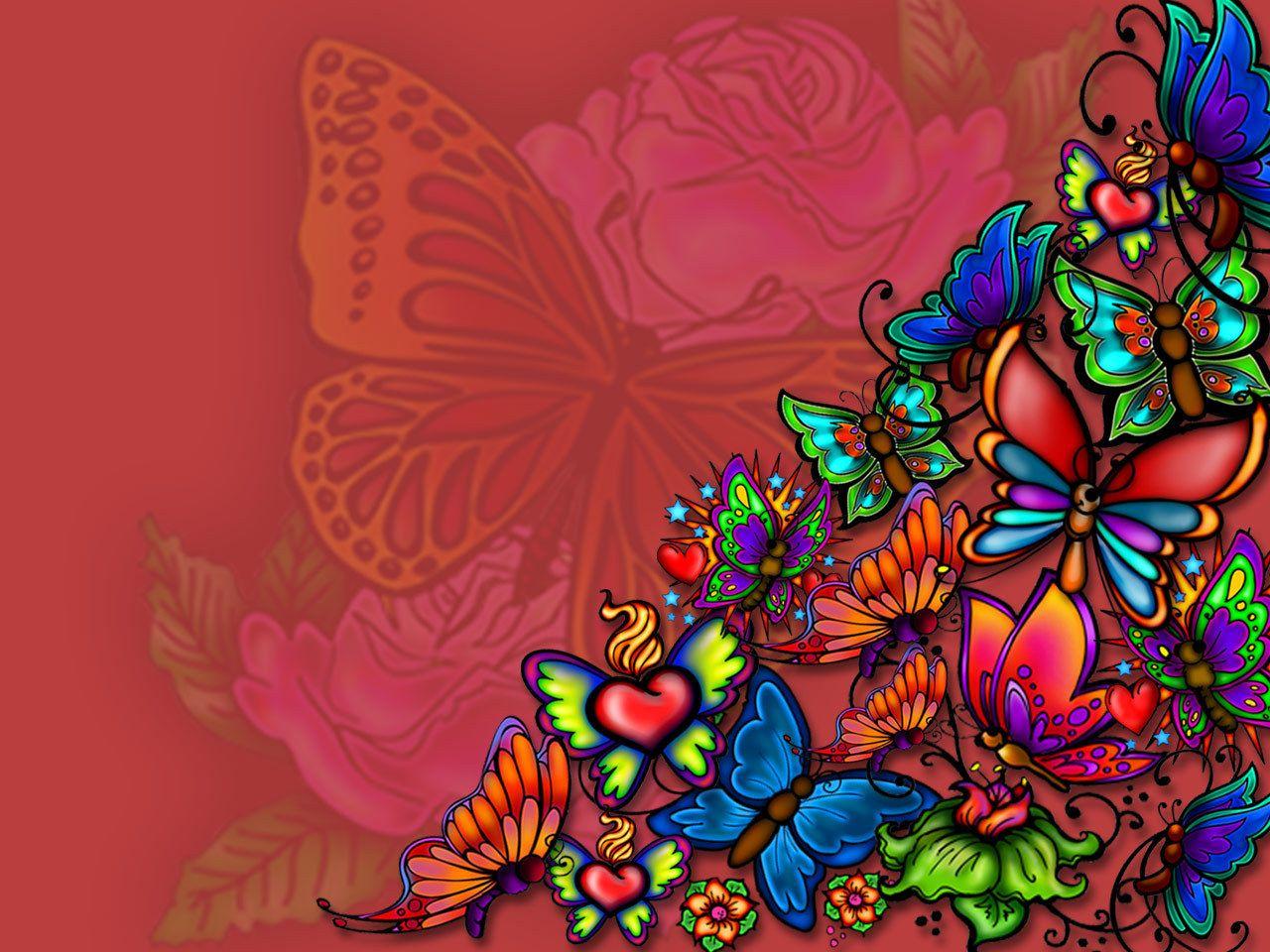 Cartoon Butterfly Wallpapers - Top Free Cartoon Butterfly Backgrounds ...