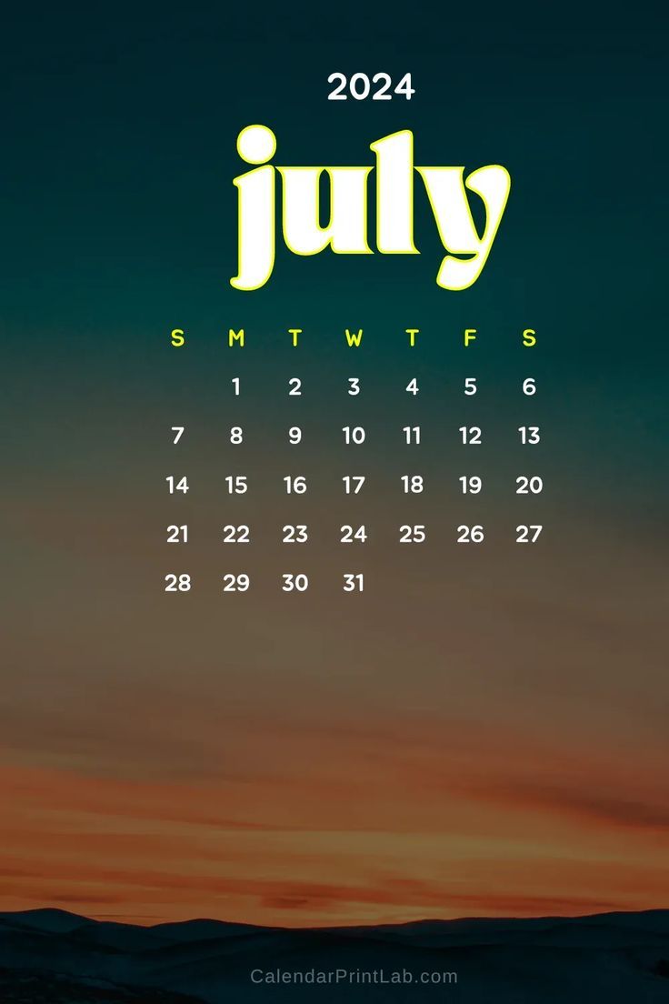 July 2024 Calendar Wallpapers - Top Free July 2024 Calendar Backgrounds ...