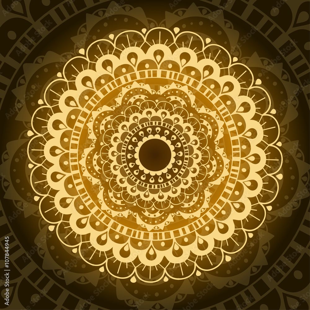 Golden Mandala Wallpapers - Top Free Golden Mandala Backgrounds - WallpaperAccess