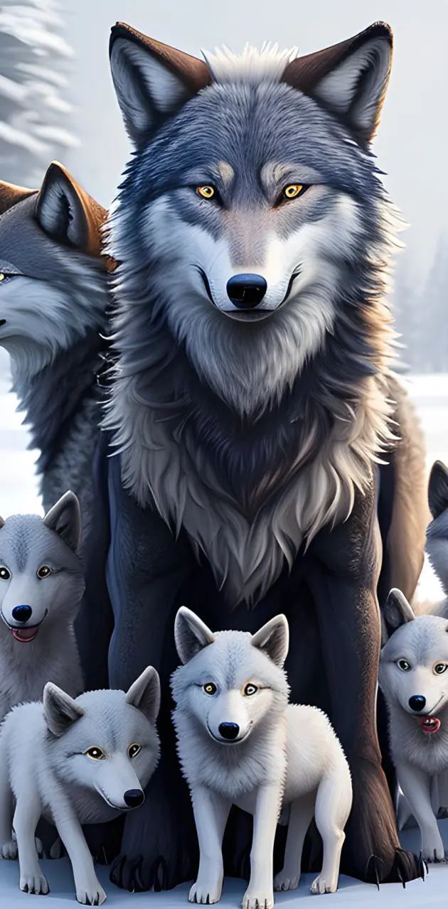Wolf Family Wallpapers - Top Free Wolf Family Backgrounds - WallpaperAccess