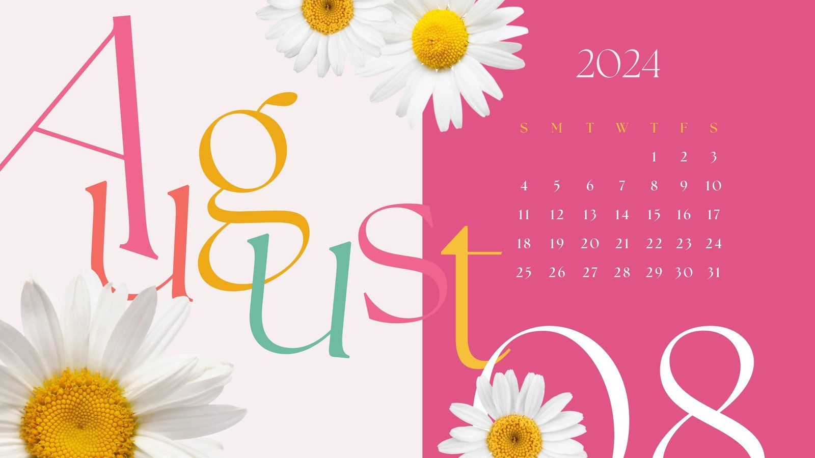 August 2024 Calendar Wallpapers - Top Free August 2024 Calendar ...