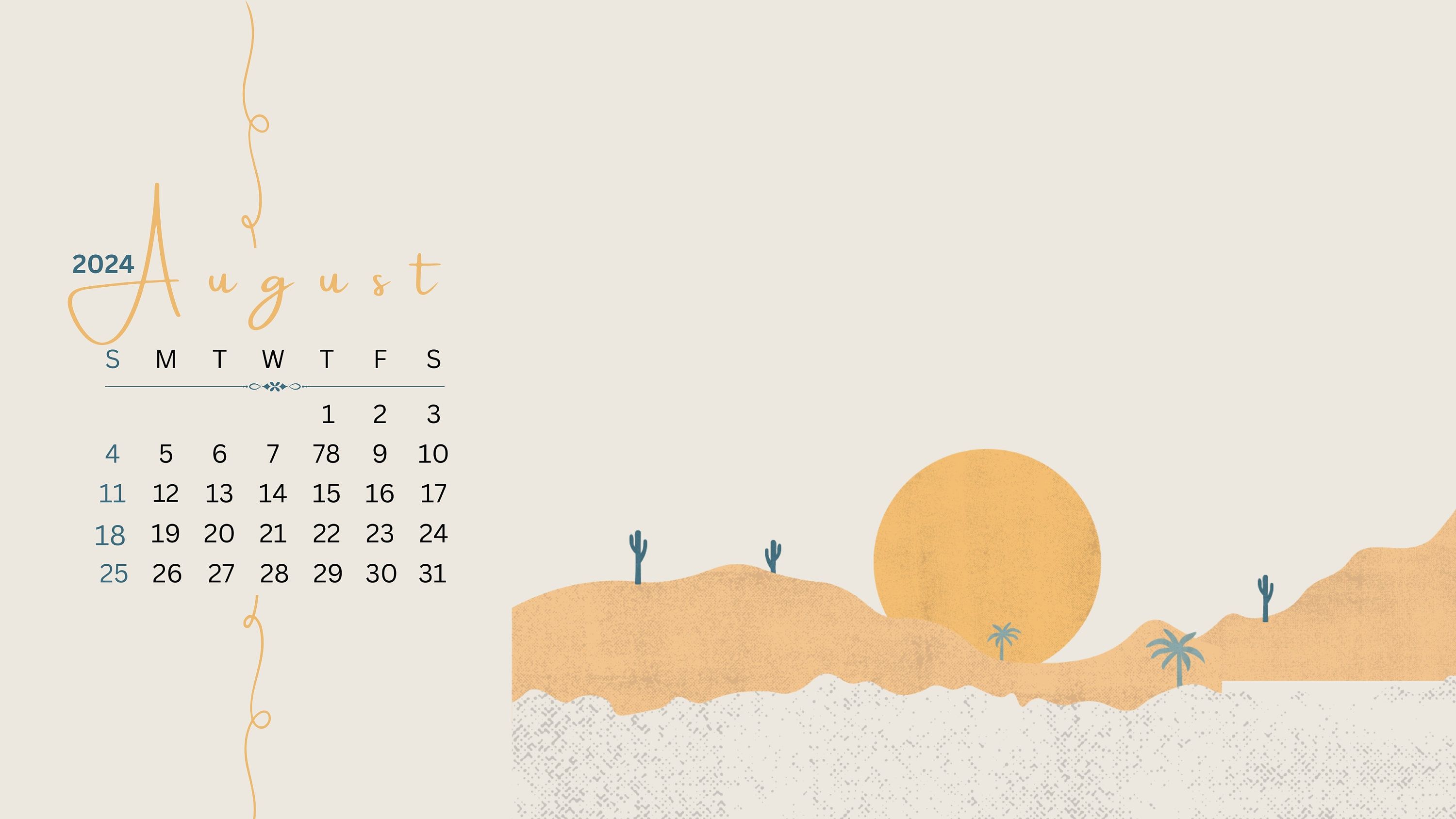 August 2024 Calendar Wallpapers - Top Free August 2024 Calendar ...