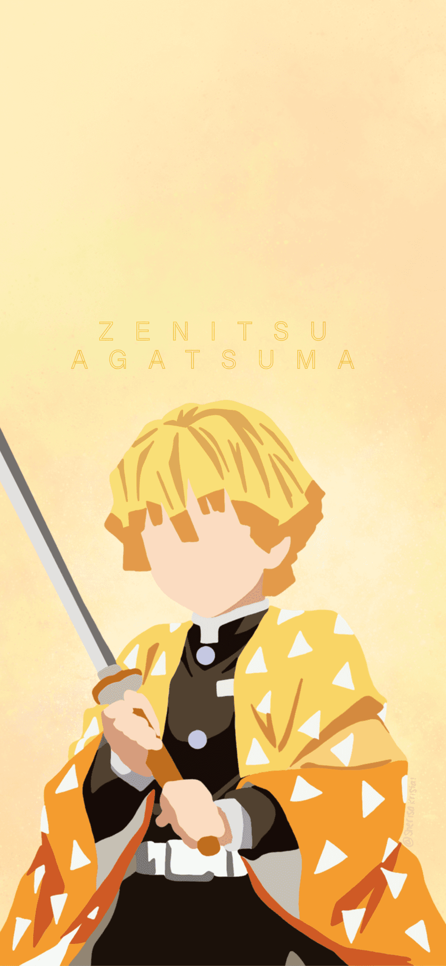 Zenitsu Minimalist Wallpapers - Top Free Zenitsu Minimalist Backgrounds ...