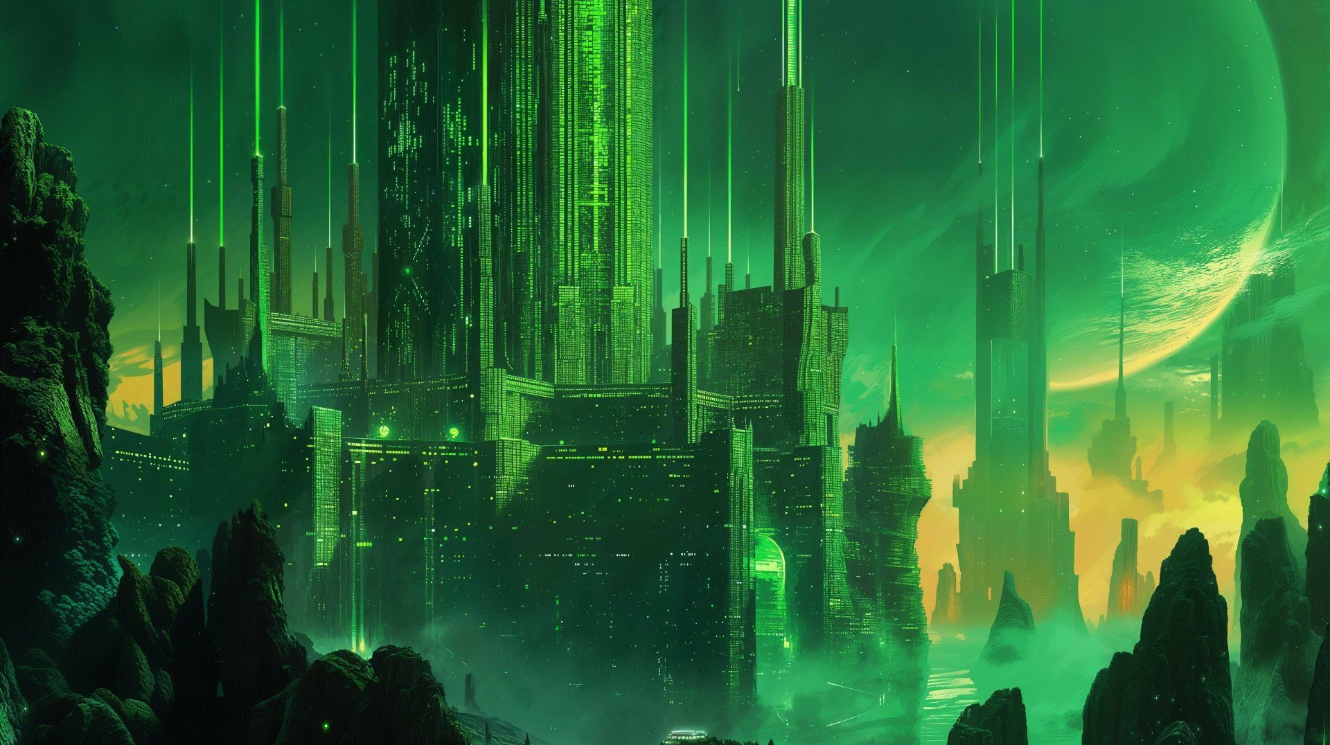 Green Futuristic Wallpapers - Top Free Green Futuristic Backgrounds ...