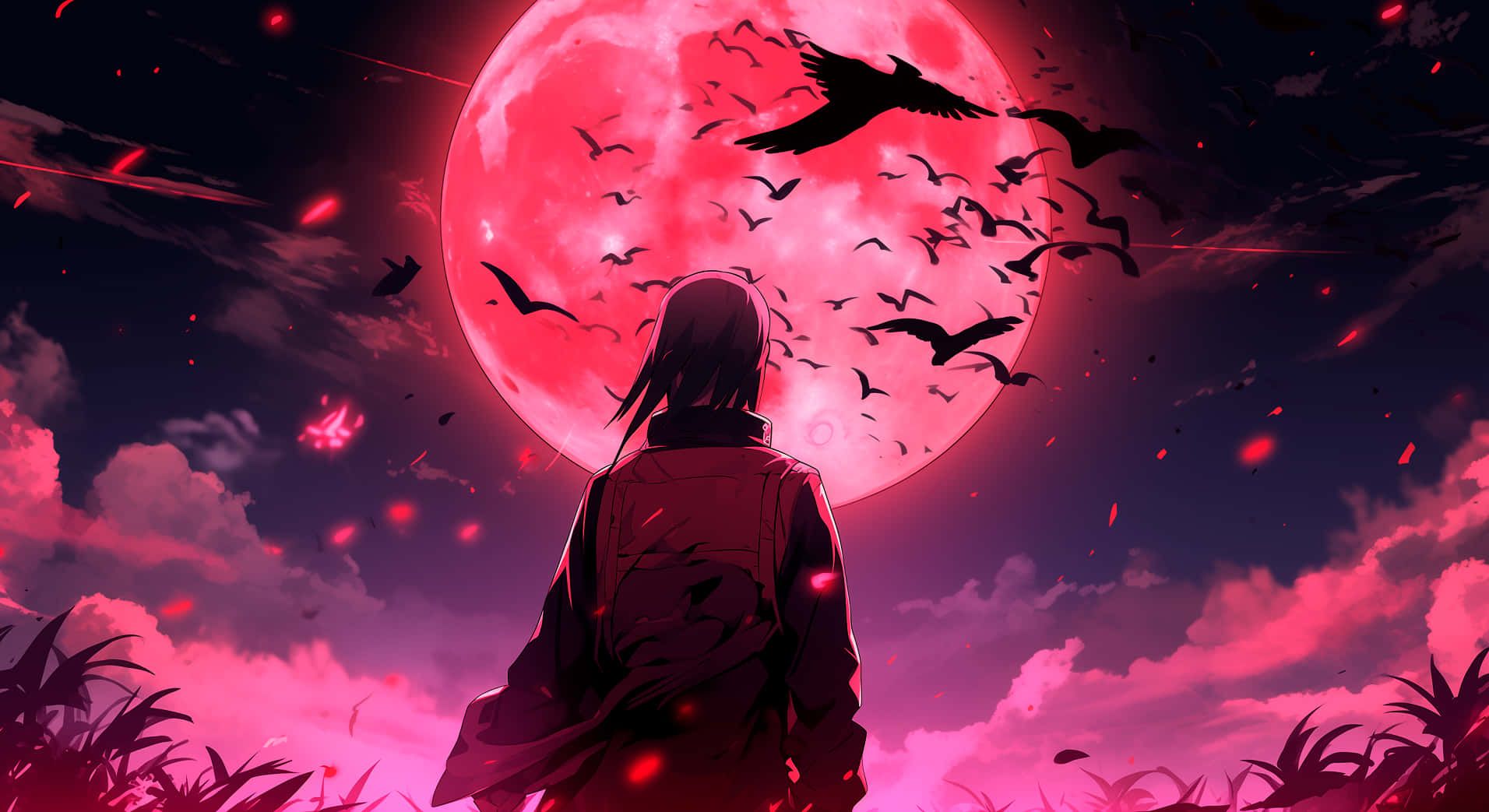 Itachi Red Moon Wallpapers - Top Free Itachi Red Moon Backgrounds ...